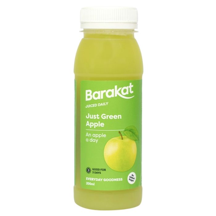 Buy Green Apple Juice 200ml Online in Dubai, Sharjah, Abu Dhabi, Ajman, Al Ain - Barakat Fresh