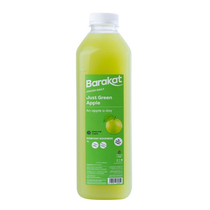 Buy Green Apple Juice 1L Online in Dubai, Sharjah, Abu Dhabi, Ajman, Al Ain - Barakat Fresh
